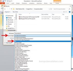 Cara Konversi File Powerpoint ke format PDF (PPT ke PDF) - Kumpulan Catatan